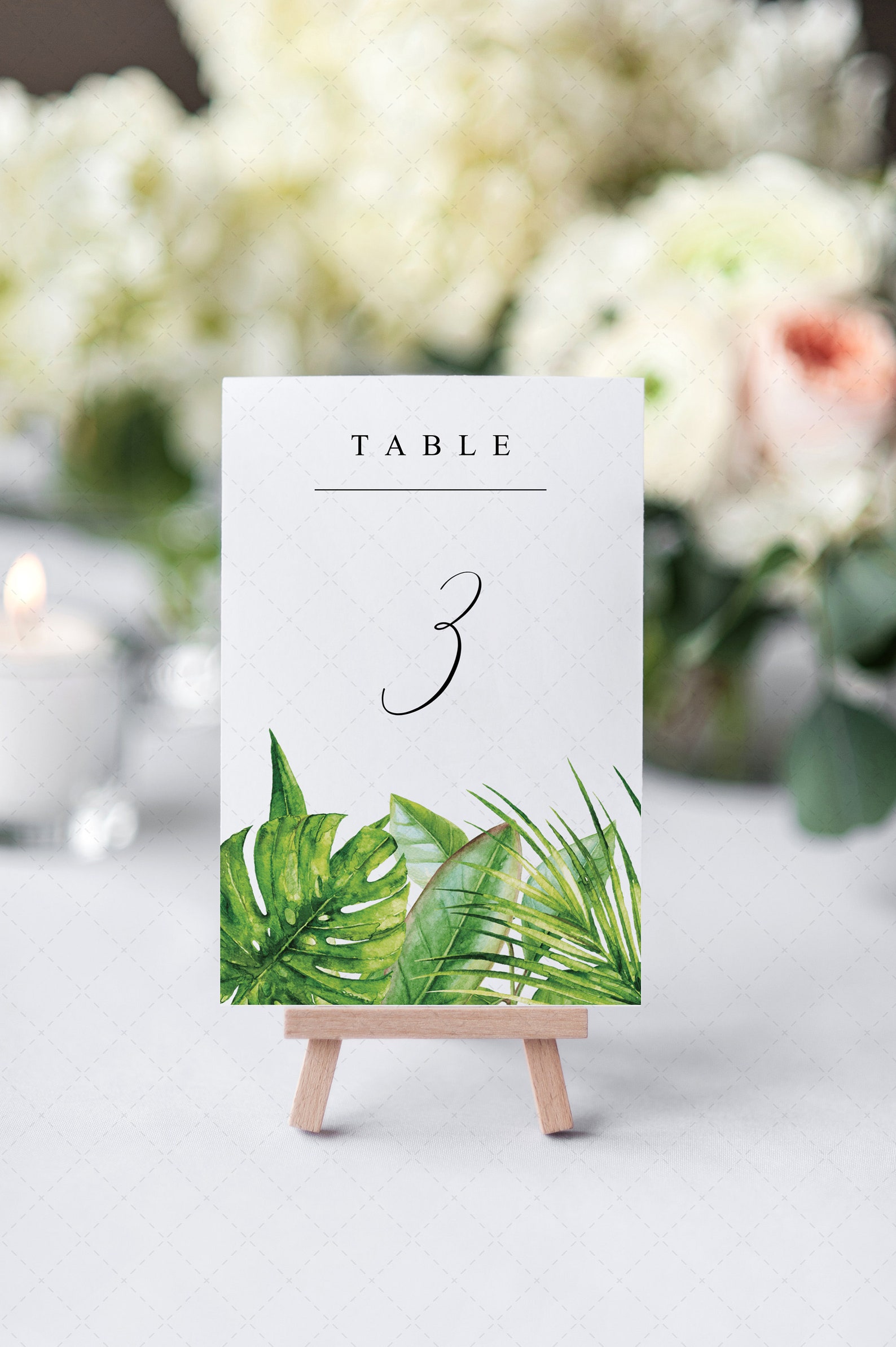 Tropical Table Numbers Template Printable Hawaii Table - Etsy
