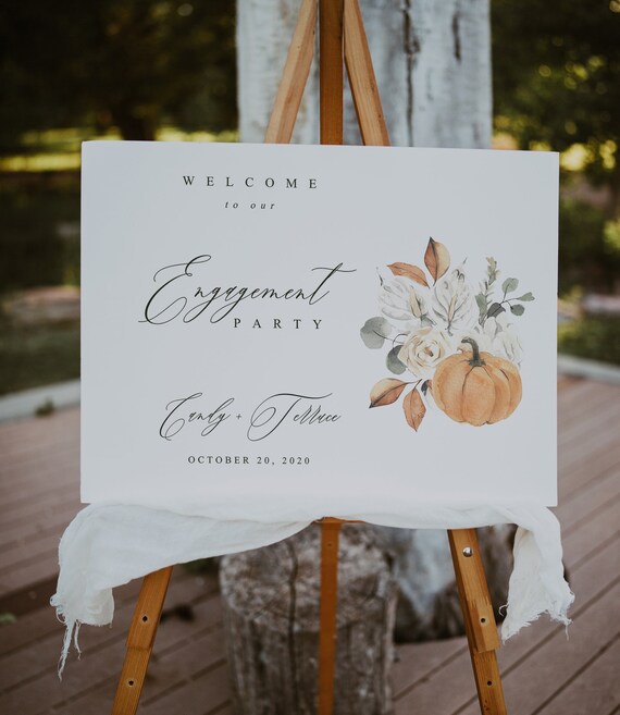 Engagement Welcome Sign Template Editable Sign Landscape - Etsy