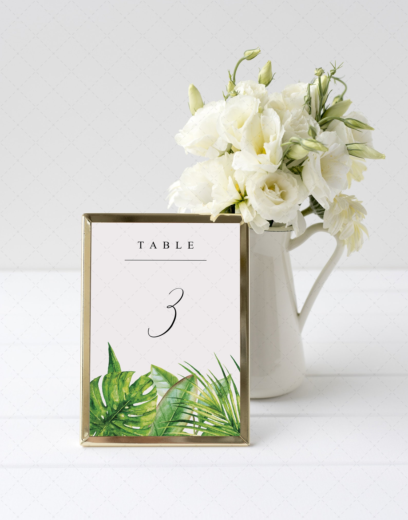 Tropical Table Numbers Template Printable Hawaii Table - Etsy