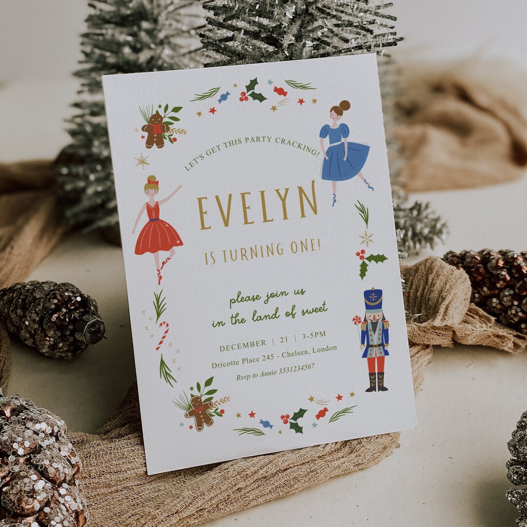 Nutcracker Birthday Invitation, Lets Get Cracking Birthday Invitation ...