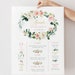 Floral Blush First Birthday Milestone Poster Board Template, Printable ...