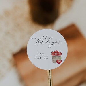 Apple Thank You Tag Template, Editable Apple Party Favor Tag, Sweet ...