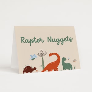 Dinosaur Food Tent Cards Template, Fall Food Tents Cards Party ...