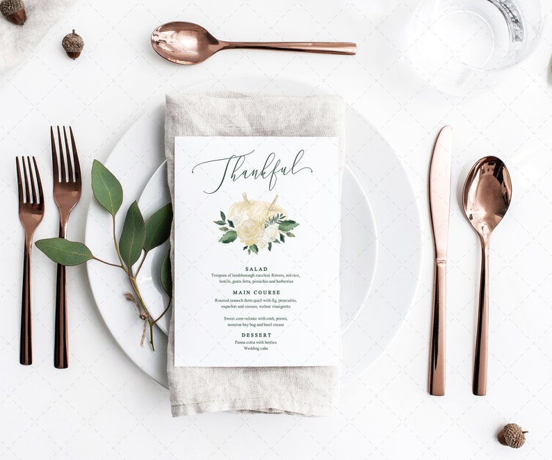 Wedding Menu Template Modern Menu Cards Template Minimal - Etsy