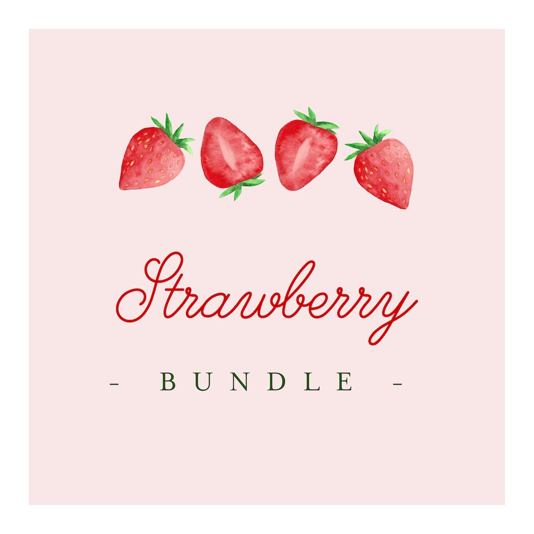 Strawberry Birthday Bundle, Berry First Birthday Bundle Template, Girl ...