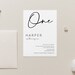 Minimal First Birthday Invitation Template Modern Birthday - Etsy