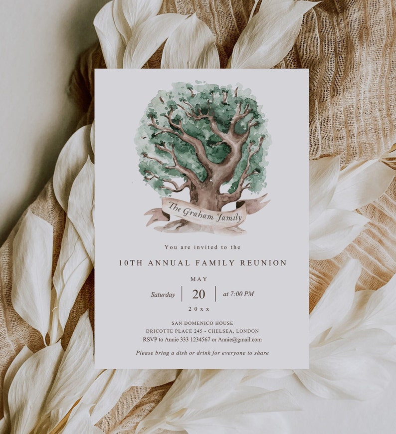 Family Reunion Invitation Template, Family Reunion Party Invitation ...