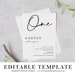 Minimal First Birthday Invitation Template Modern Birthday - Etsy