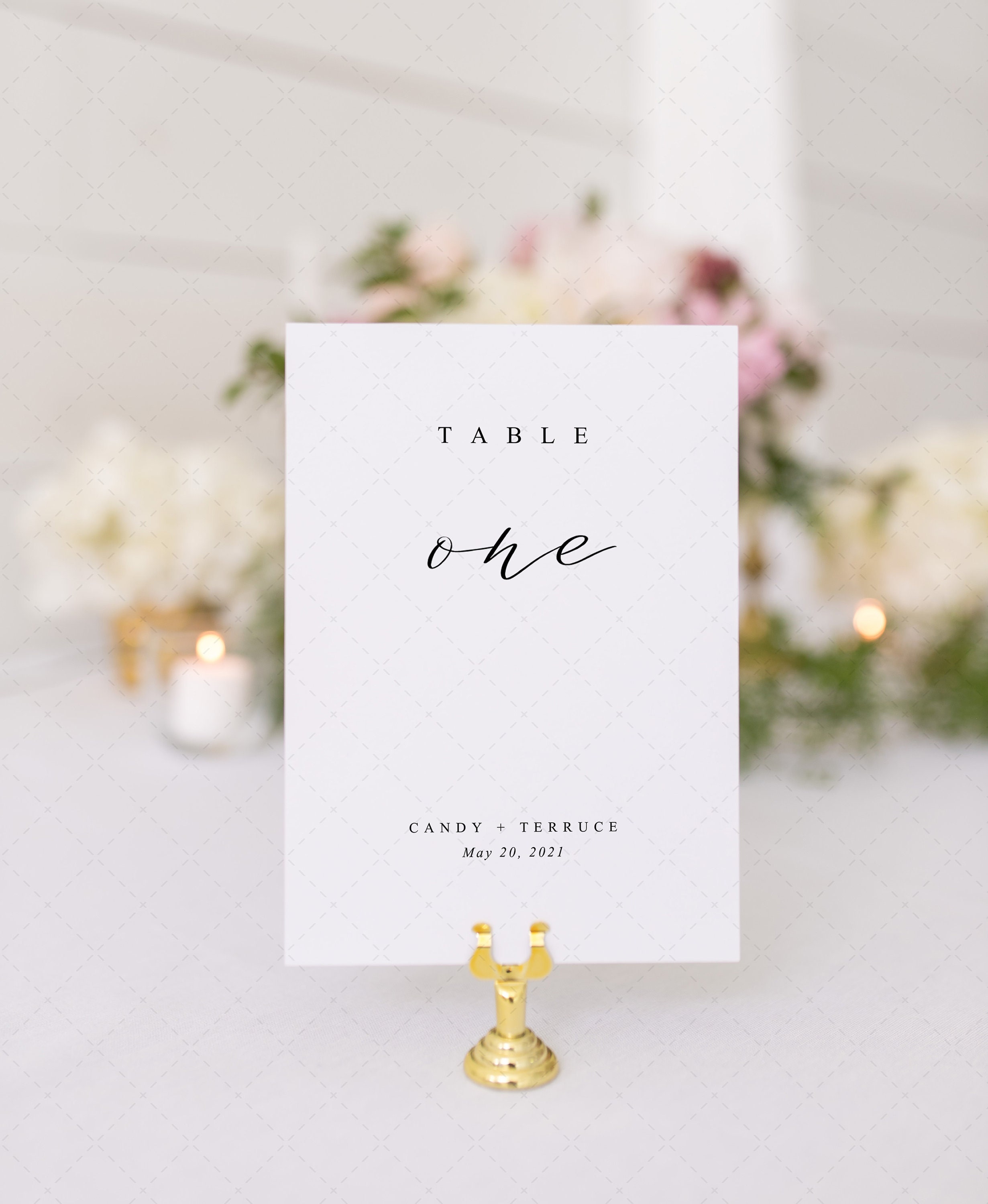 Table Numbers Template Minimal Table Numbers Sign printable | Etsy