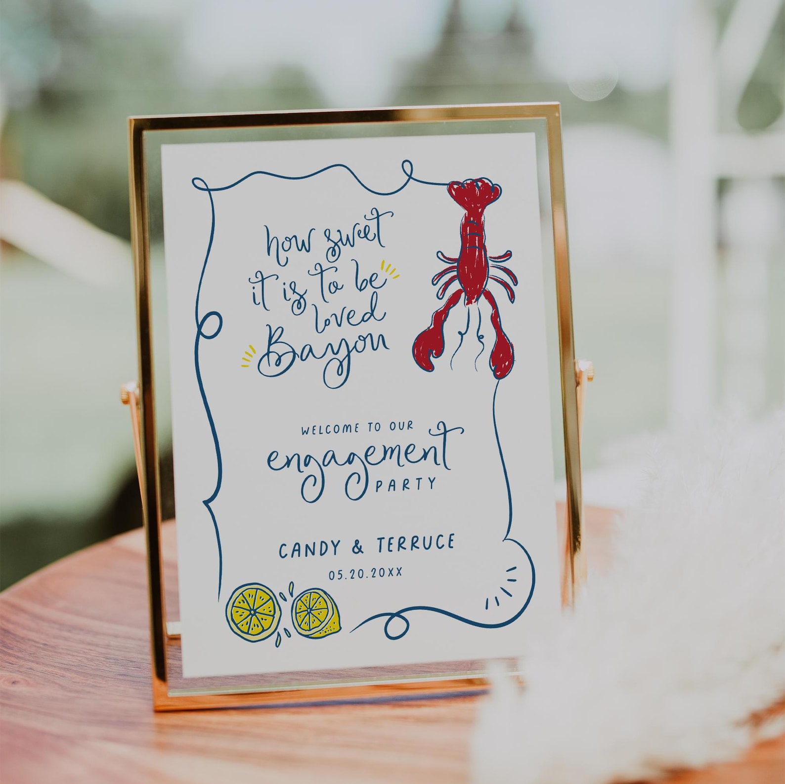 Crawfish Boil Engagement Welcome Sign Template, Crawfish Boil Party ...