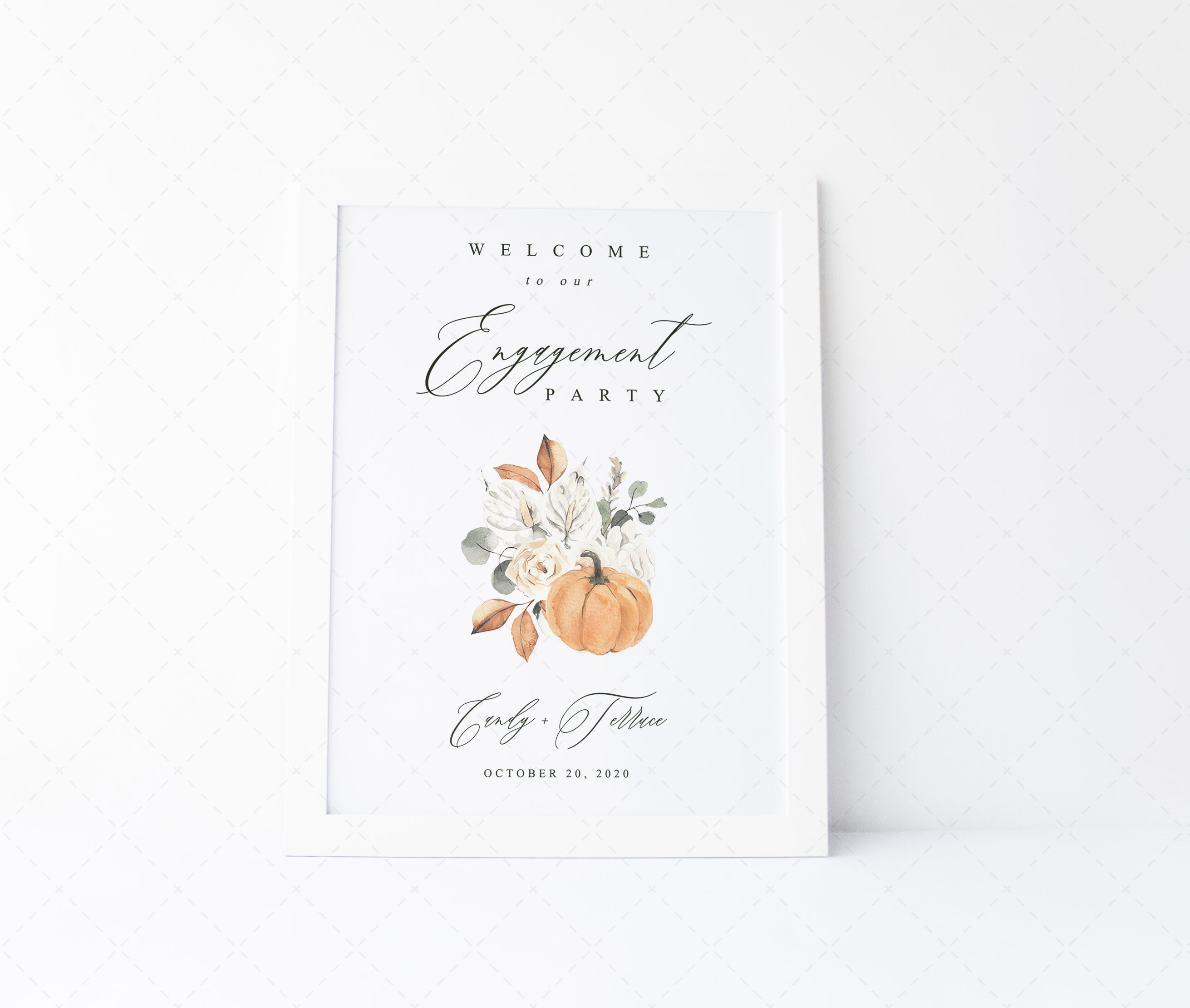 Fall Engagement Welcome Sign Template, Editable Sign, Printable Fall ...