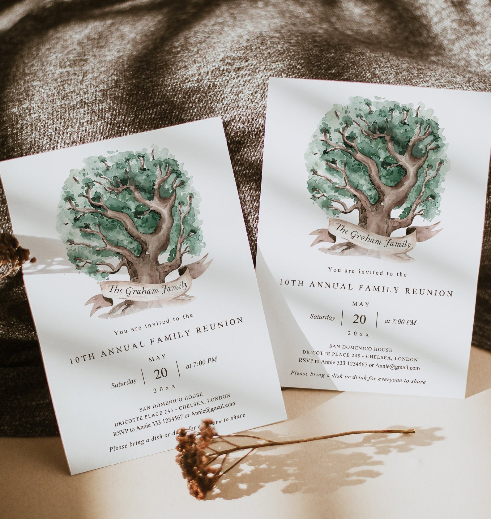 Family Reunion Invitation Template, Family Reunion Party Invitation ...