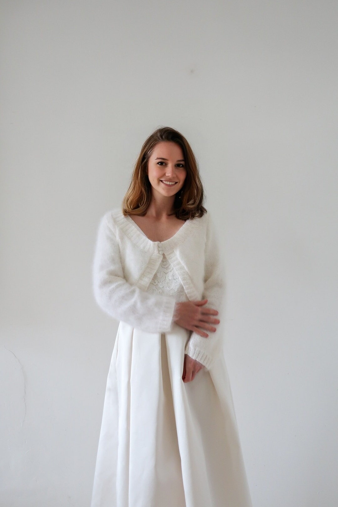 Angora Wool Bolero for Winter Wedding. Shoulder Cover - Etsy