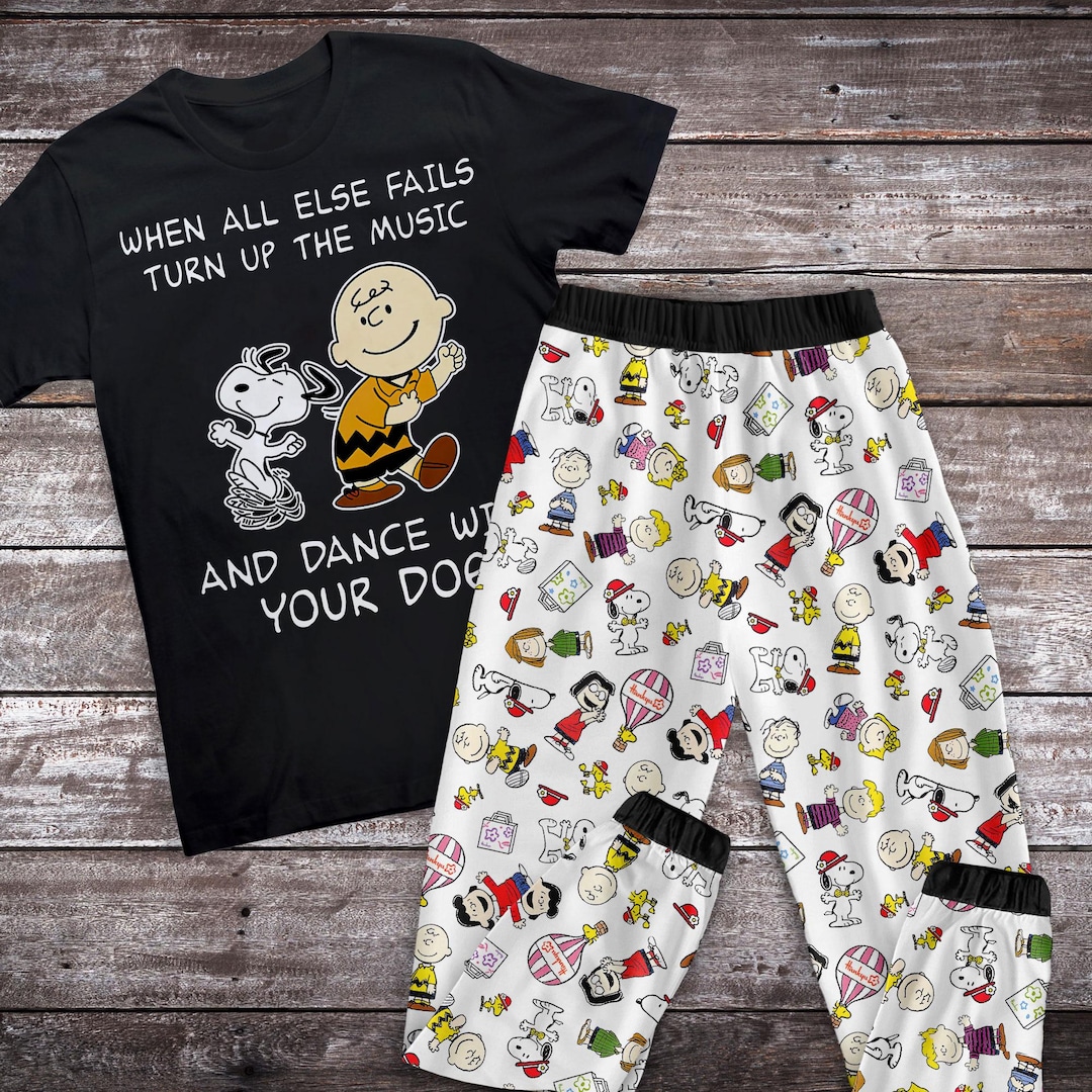 Peanuts Holiday Pajamas Set, Snoopy Personalized Family Pajamas,peanuts ...