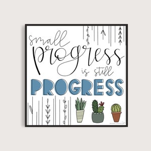Small Progress is Still Progress | Digital Download | 8x8 Print - Etsy
