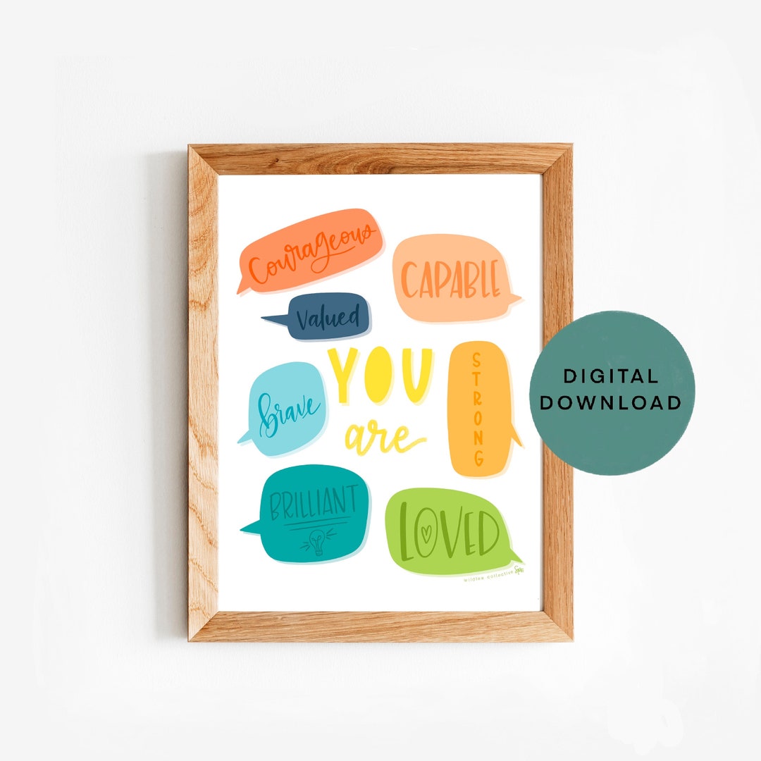 Affirmation Poster | You Are | Diversity Art | Elementary Class Decor ...