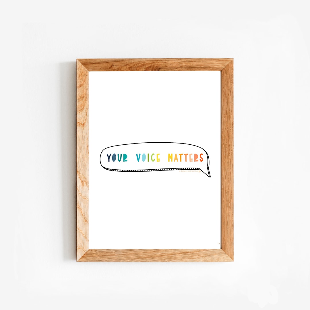 Your Voice Matters Poster Classroom Signs Elementary Class Decor 8x10 ...