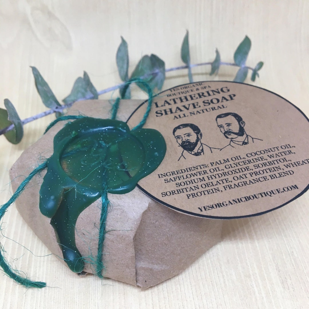 All Natural Lathering Shave Soap Disc Tobacco & Bayleaf or Patchouli ...