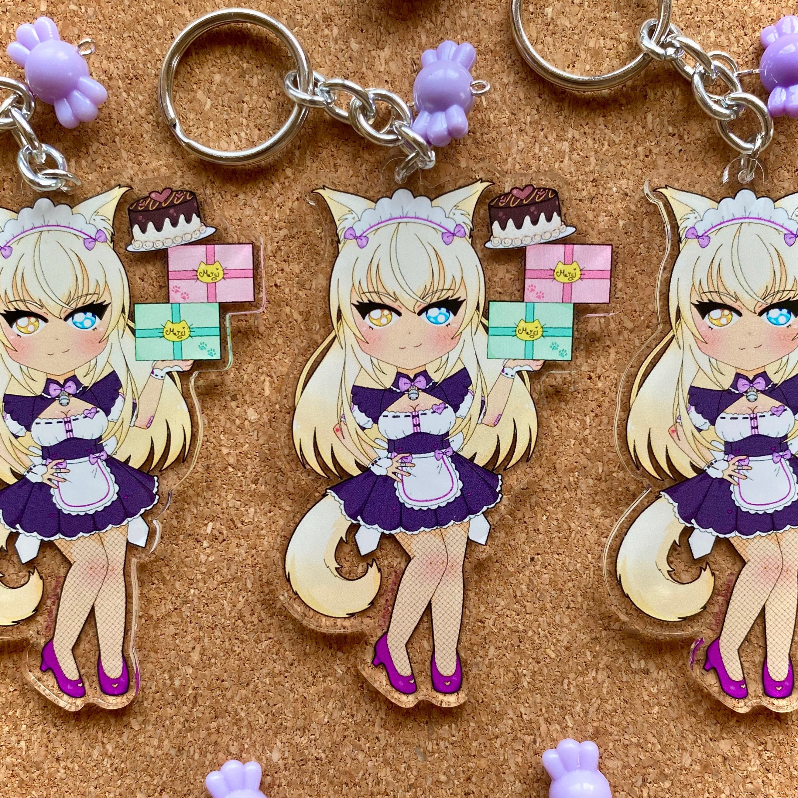 Nekopara- Chocola, Vanilla, Coconut, Azuki, Cinnamon, Maple 3" Double ...
