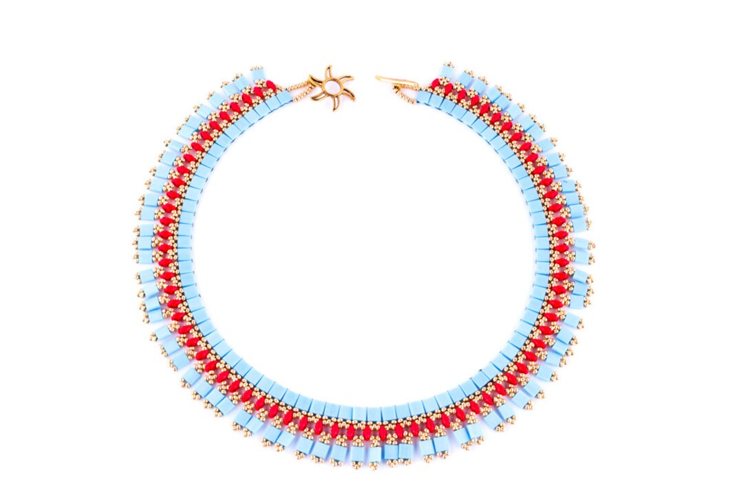 Tutorial for 'cleopatra' Necklace/collar. Beading Pattern. PDF! - Etsy