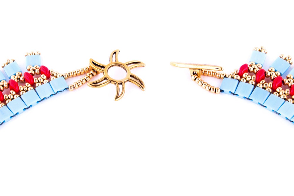 Tutorial for 'cleopatra' Necklace/collar. Beading Pattern. PDF! - Etsy UK