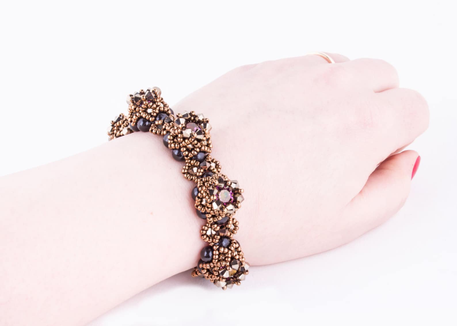 Tutorial for 'pretty Crowns All in a Row' Bracelet. Beading Pattern ...