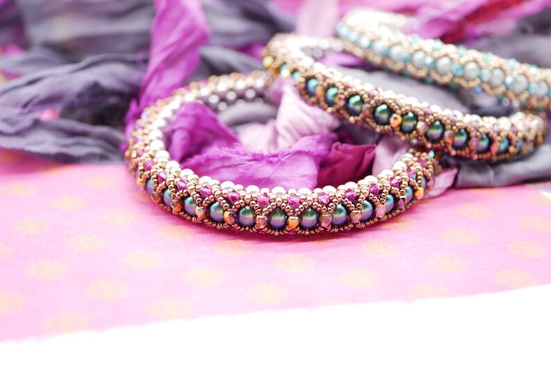 Tutorial 'medieval Queen' Bangle Beading Pattern. Digital Download. PDF ...