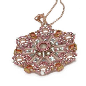 Tutorial 'peaches & Cream' Pendant Beading Pattern. Digital Download ...