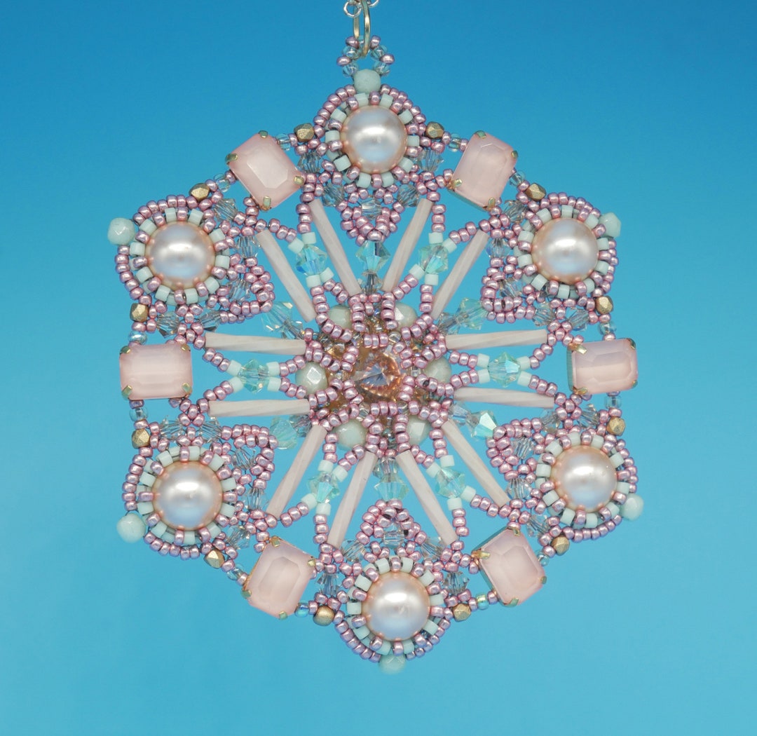Tutorial 'peaches & Cream' Pendant Beading Pattern. Digital Download ...