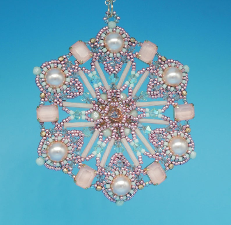 Tutorial 'peaches & Cream' Pendant Beading Pattern. Digital Download ...