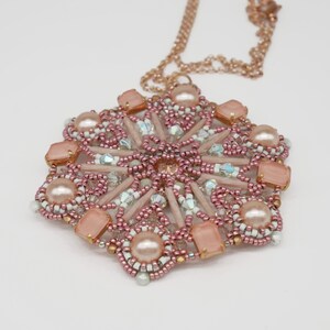 Tutorial 'peaches & Cream' Pendant Beading Pattern. Digital Download ...