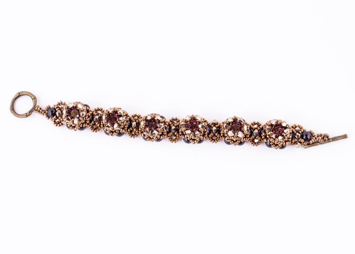 Tutorial for 'pretty Crowns All in a Row' Bracelet. Beading Pattern ...