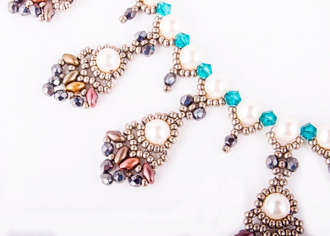 Tutorial for 'florence' Necklace. Beading Pattern. PDF - Etsy UK