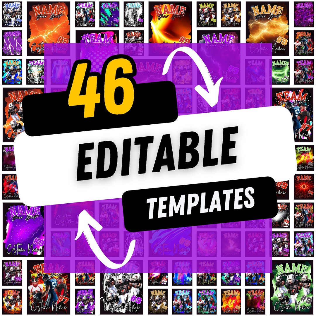Editable 46 Football Mascot Shirt Canva Template, Custom Homecoming and ...