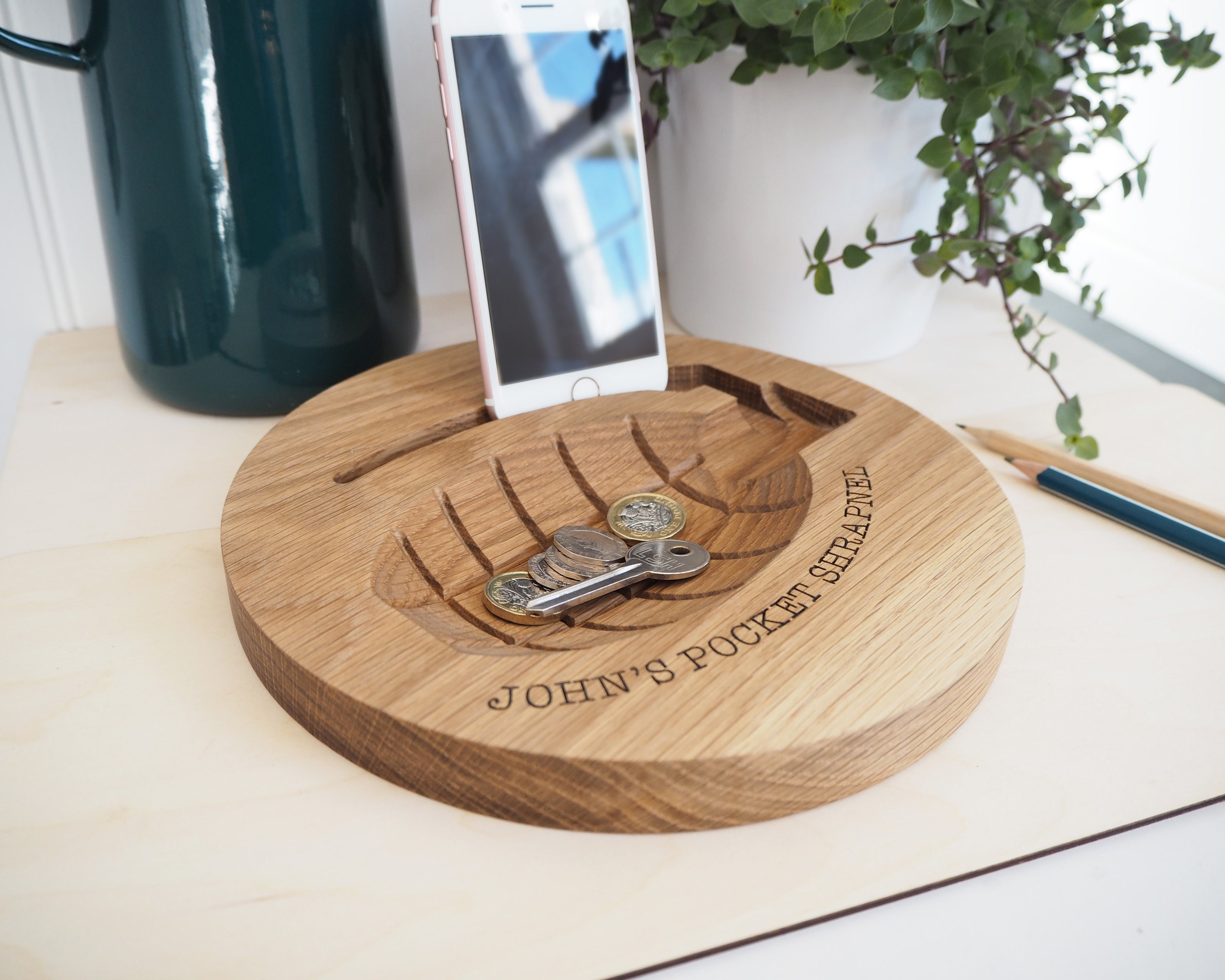 Personalised Grenade Wooden Desk Tidy - Etsy UK