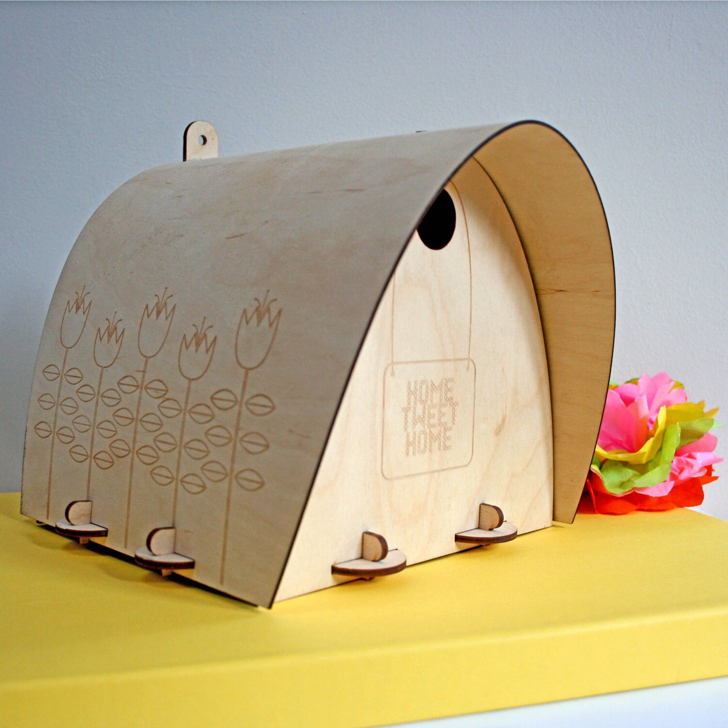 Scandi Modern Wooden Bird Box Kit - Etsy UK