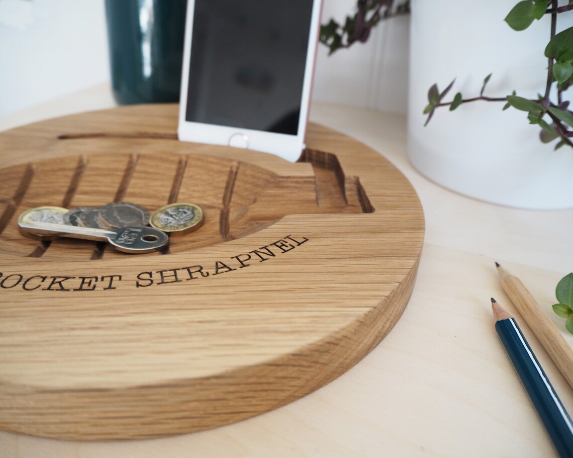 Personalised Grenade Wooden Desk Tidy - Etsy UK