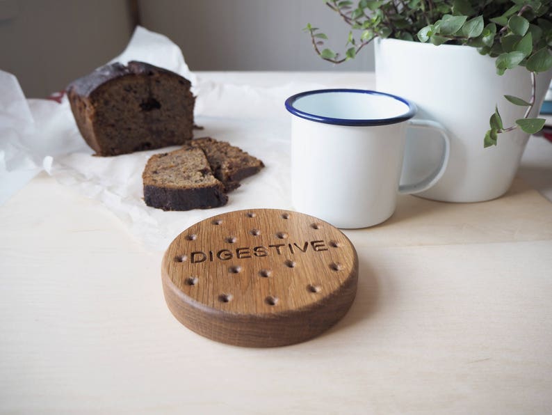 Digestive Biscuit Oak Wooden Coaster - Etsy UK