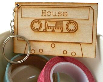 Mixtape Key Chain 80's Fab Split Ring Retro Cassette Music - Etsy