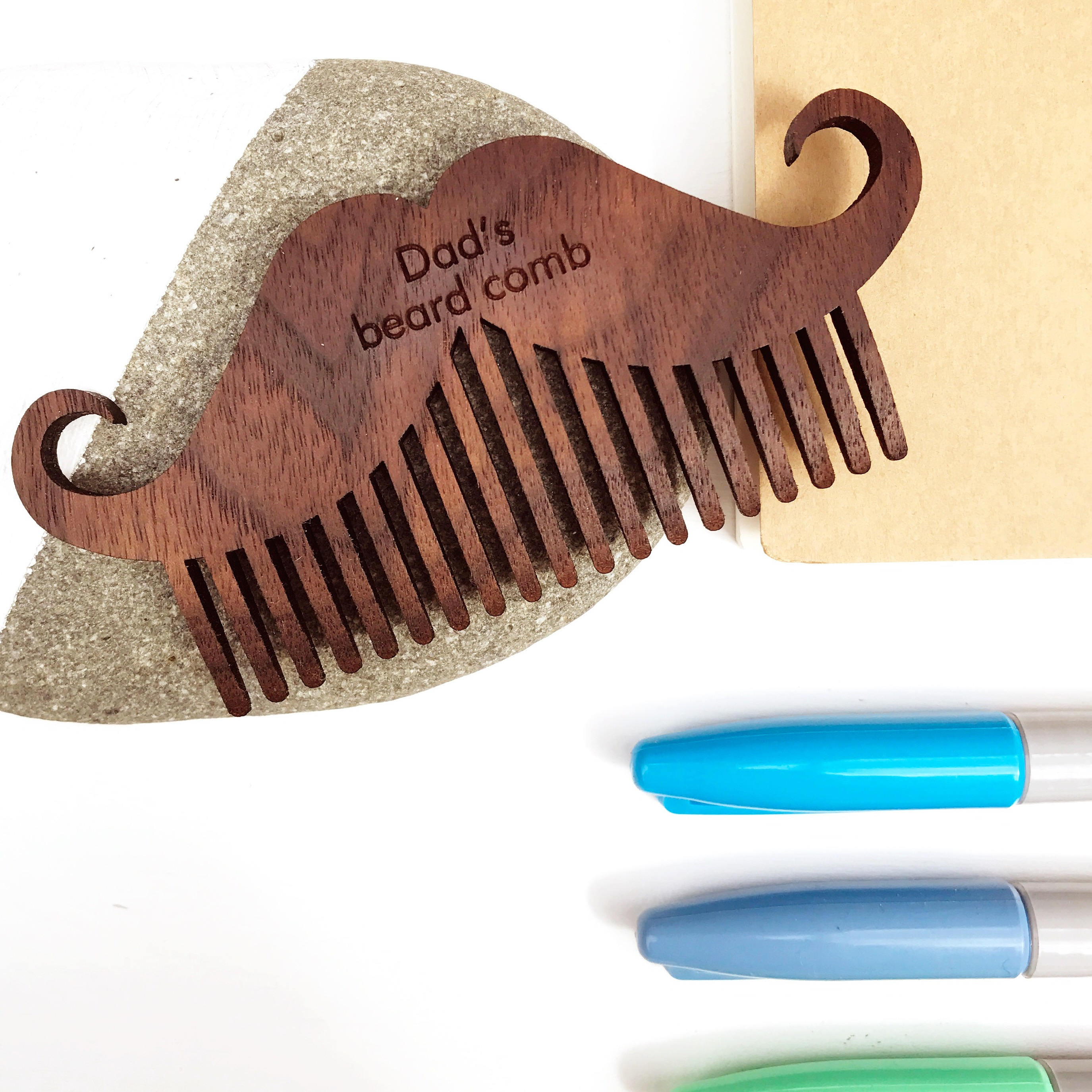 Wooden Beard Comb gift for men custom comb personalised | Etsy