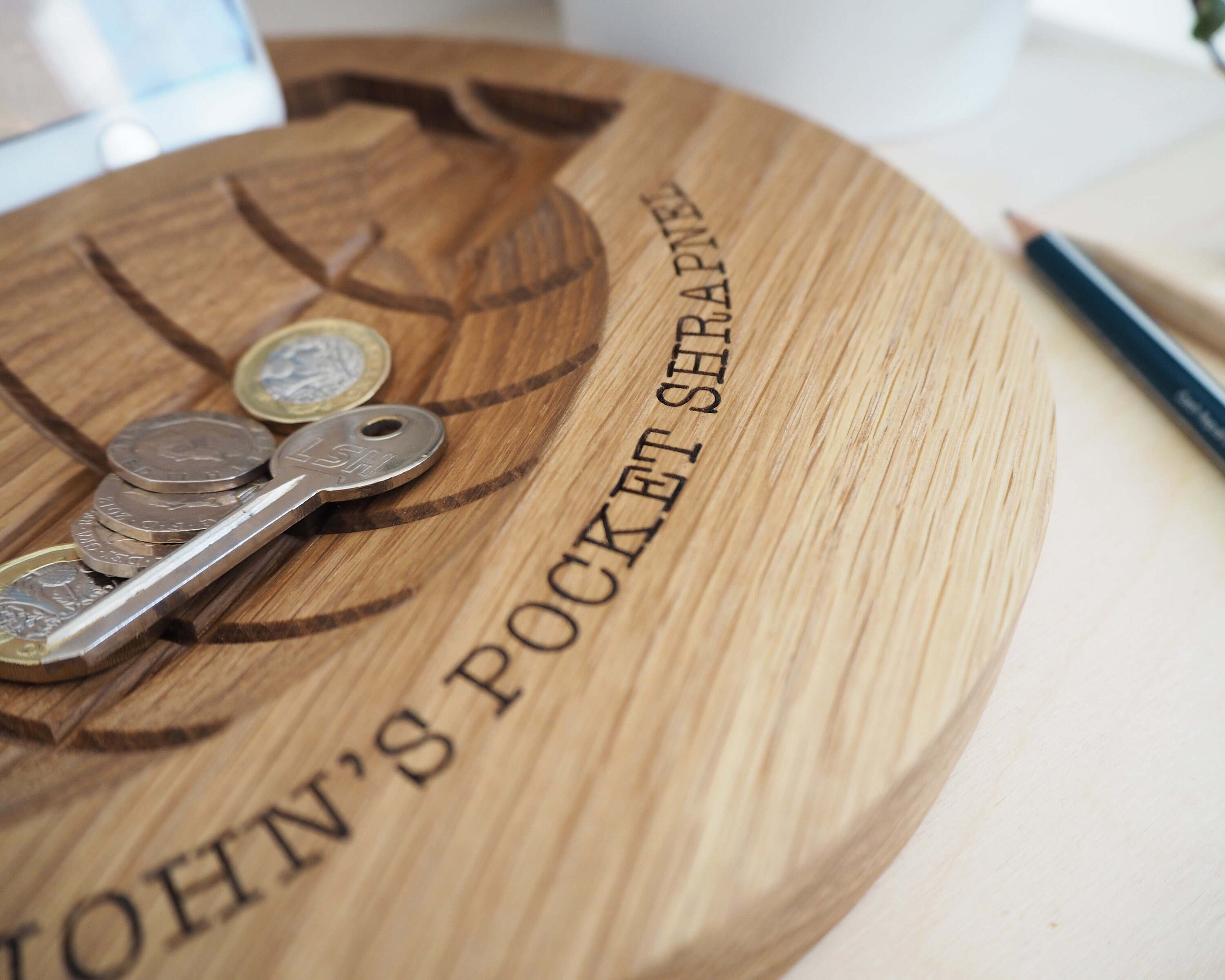 Personalised Grenade Wooden Desk Tidy - Etsy UK