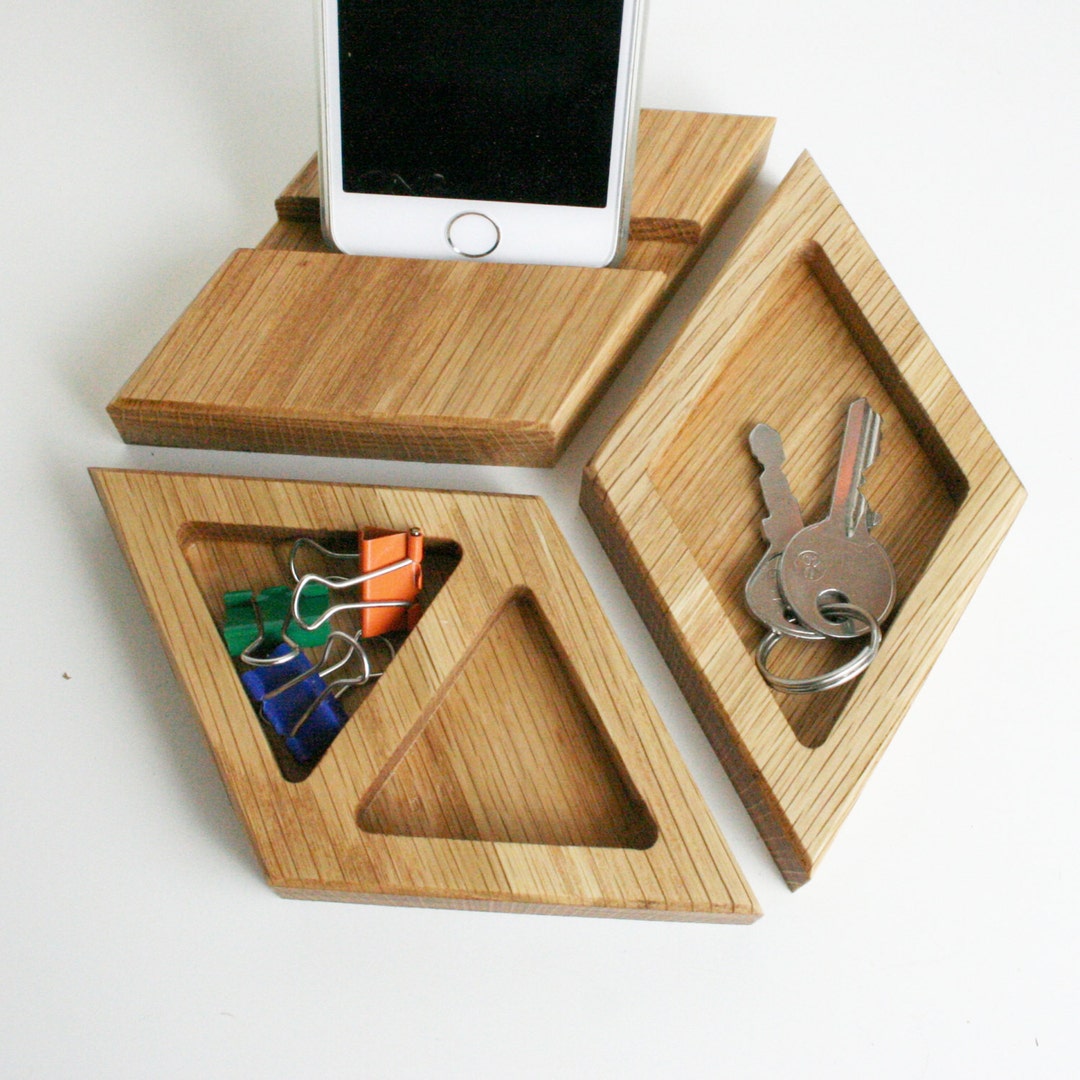 Wooden Natural Oak Desk Tidy - Etsy
