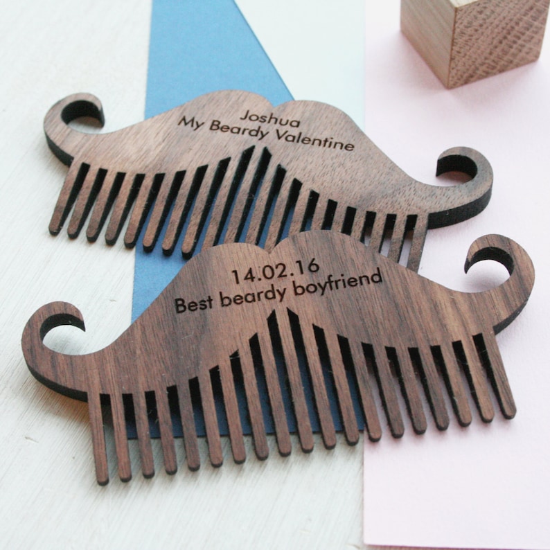 Wooden Beard Comb Gift for Men Custom Comb Personalised - Etsy