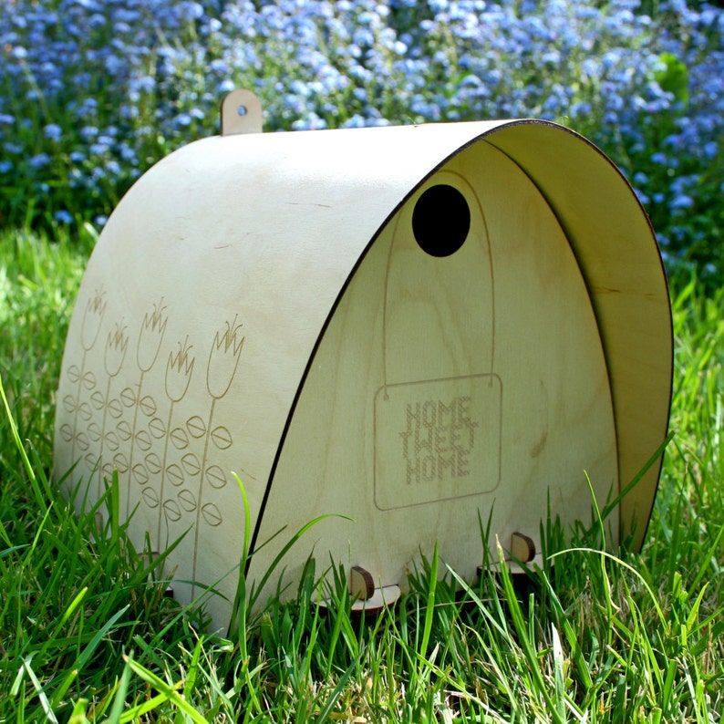 Scandi Modern Wooden Bird Box Kit - Etsy UK