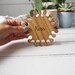 Hexagon Interlocking Wood Personalised Coasters Oak - Etsy UK