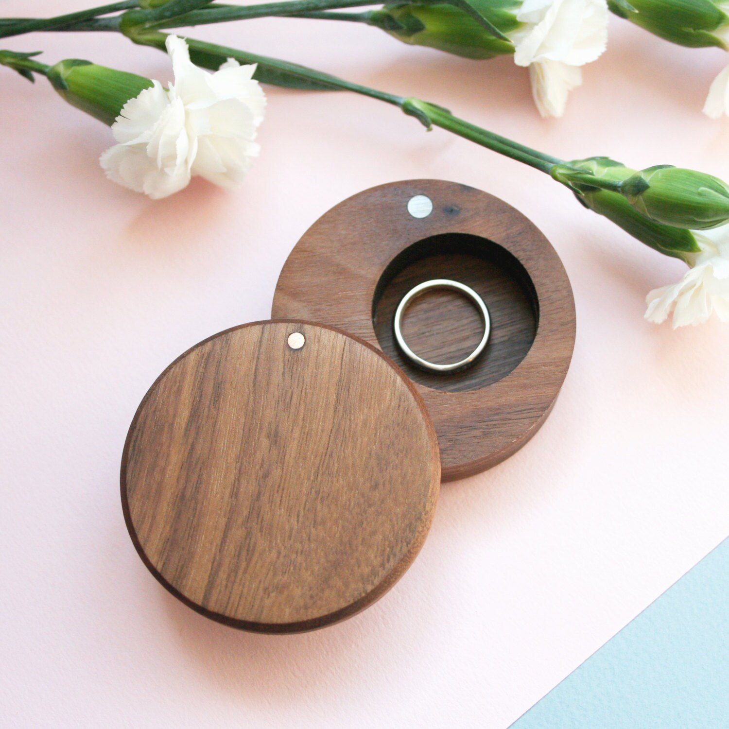 Wooden Wedding Ring Box Wood Wedding Band Box | Etsy