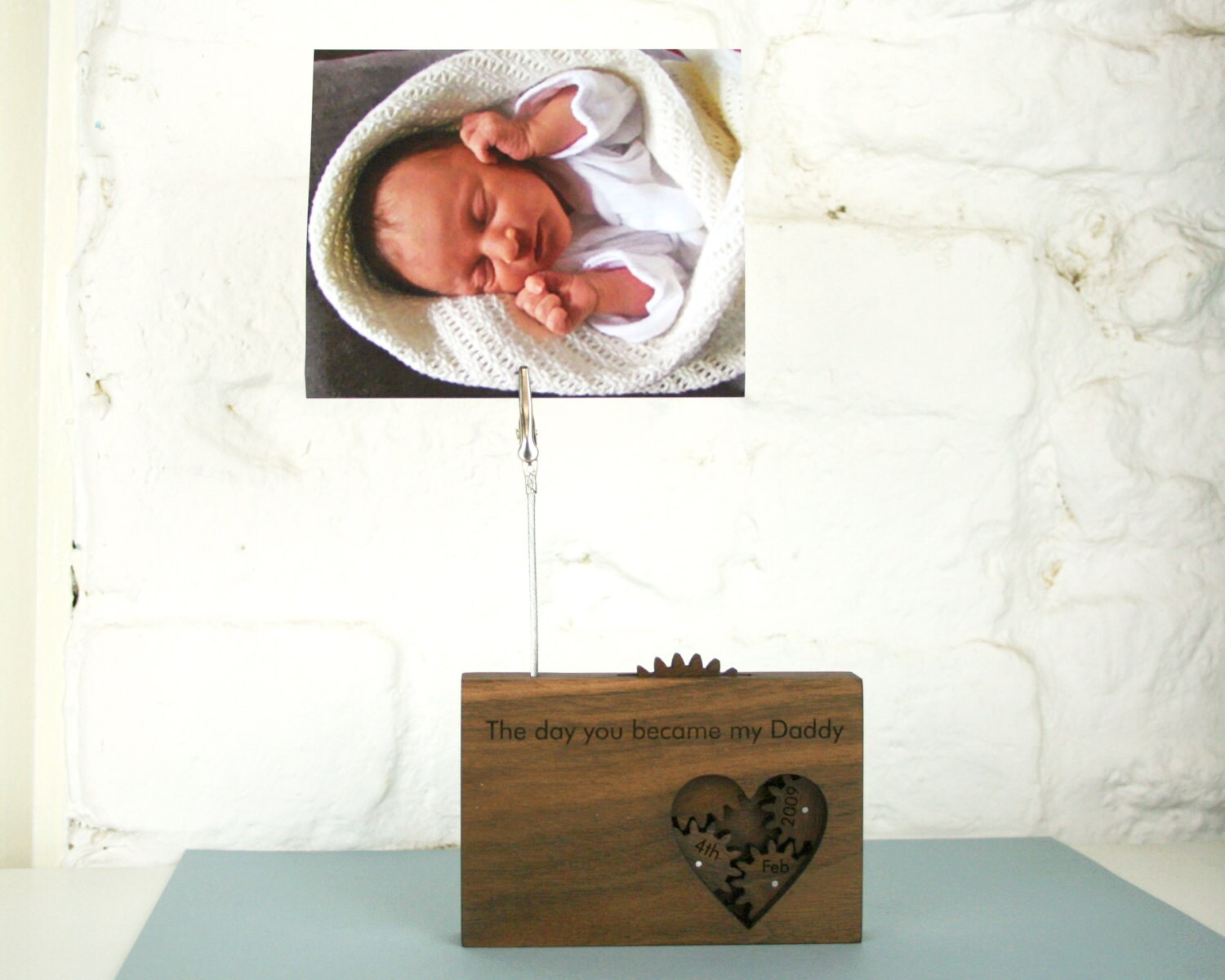 Personalised Wooden Cog and Gears Picture Frame | Etsy UK