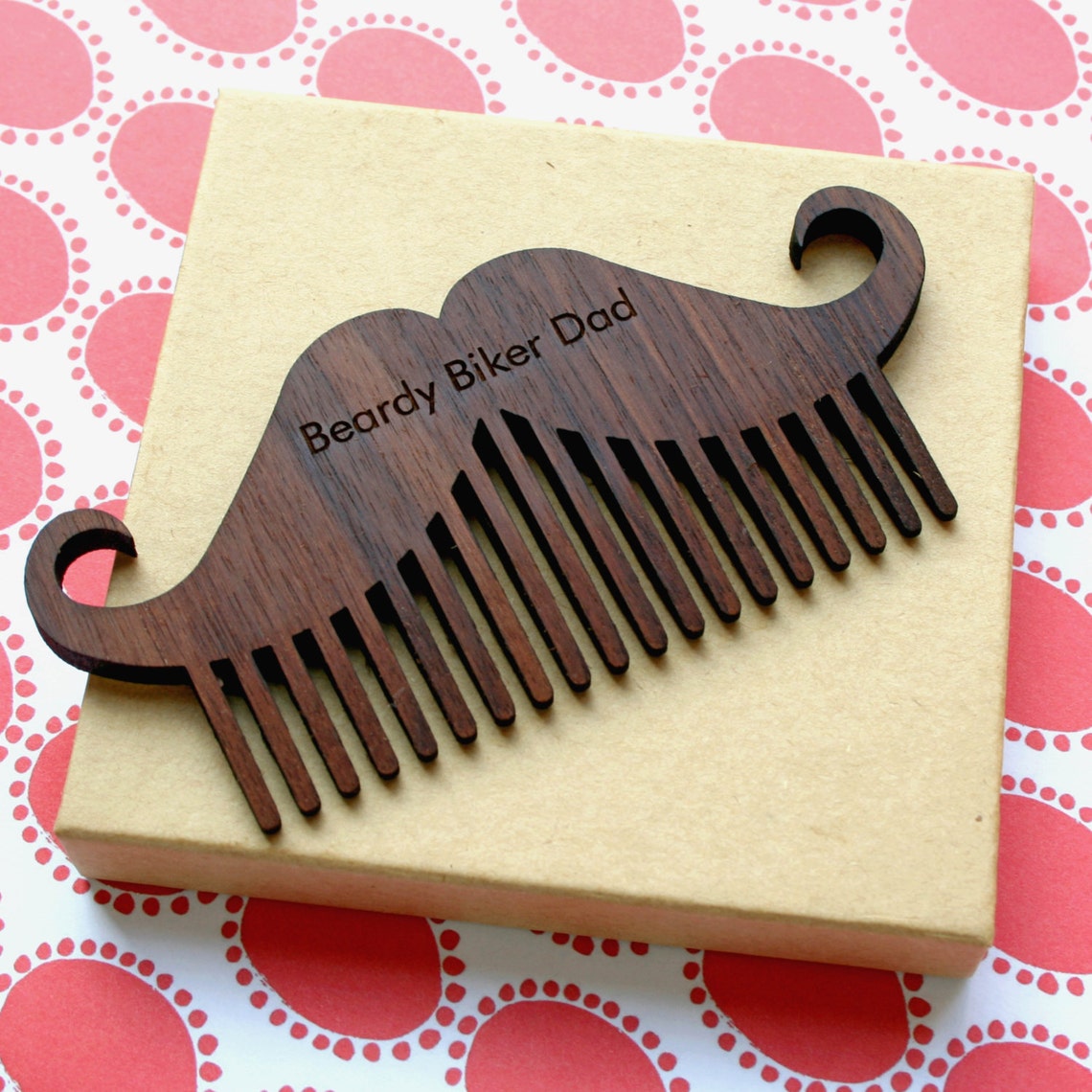 Peigne personnalisé de barbe en bois de moustache | Etsy