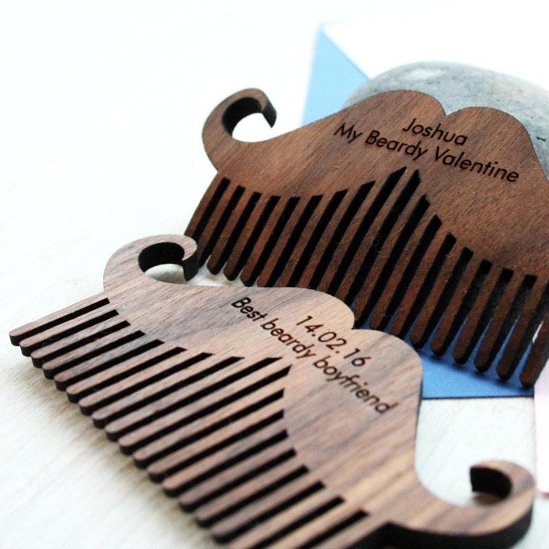 Wooden Beard Comb Gift for Men Custom Comb Personalised - Etsy