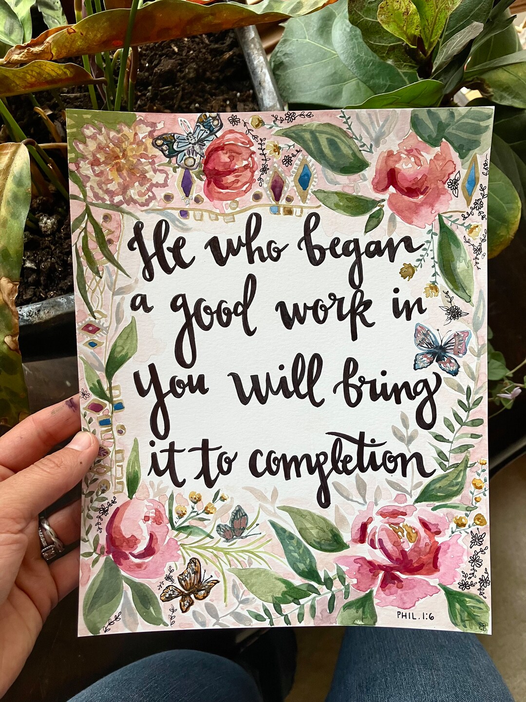He Who Began a Good Work// Phil 1:6 - Etsy